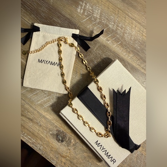 Mayamar | Jewelry | Nwt Mayamar 24kt Gold Dipped Chain Necklace | Poshmark
